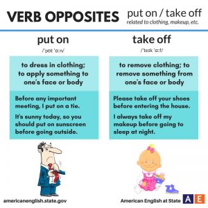 put on – Vocabulary Home