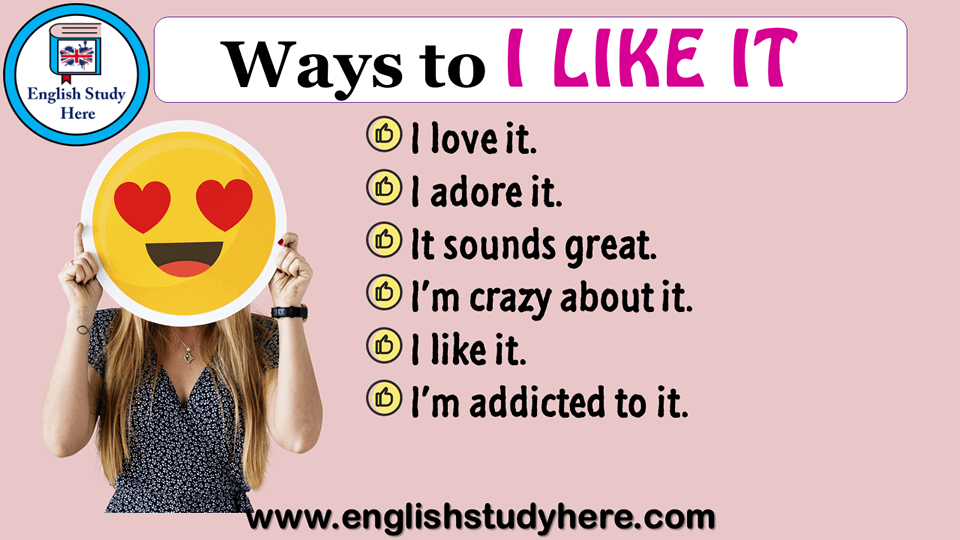 English Ways to I LIKE IT - Vocabulary Home